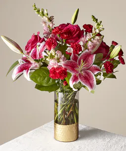 Be Mine Bouquet: Rose & Lily Bouquet - Veldkamp's Flowers | Denver ...